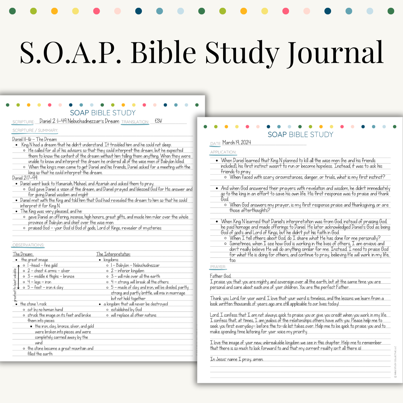 SOAP Bible Study Journal - Digital – Bible Study Collective
