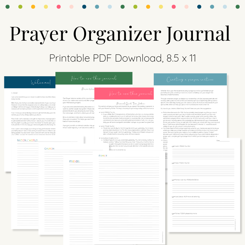 Prayer Life Organizer - Digital – Bible Study Collective