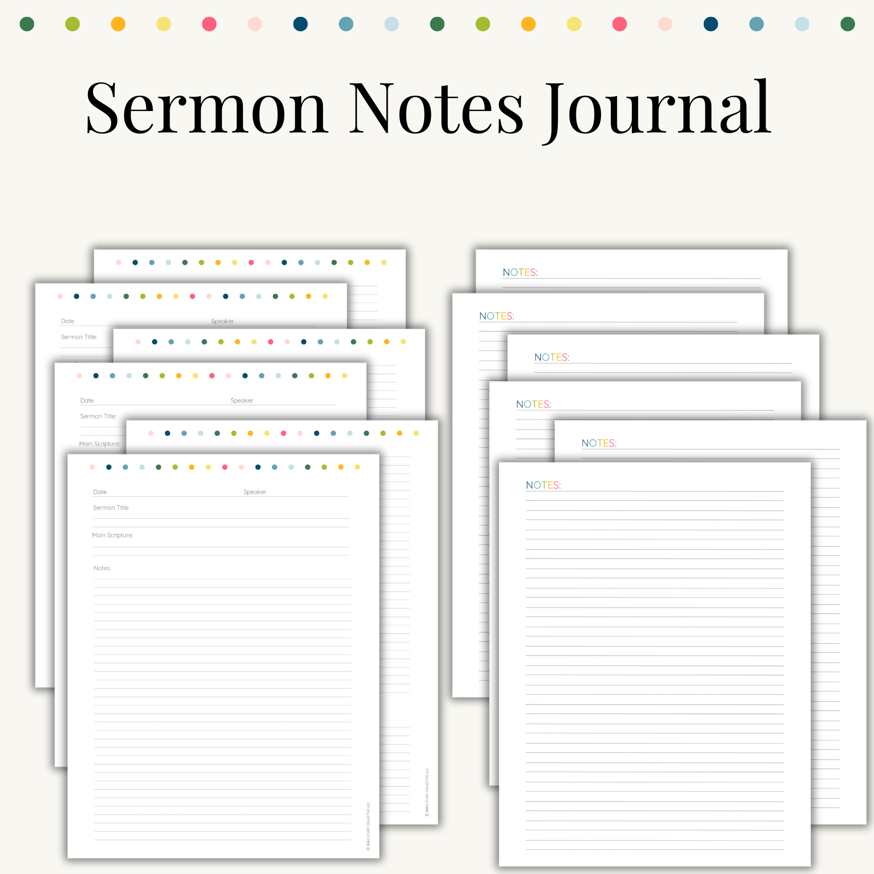 Sermon Notes Journal - Digital – Bible Study Collective